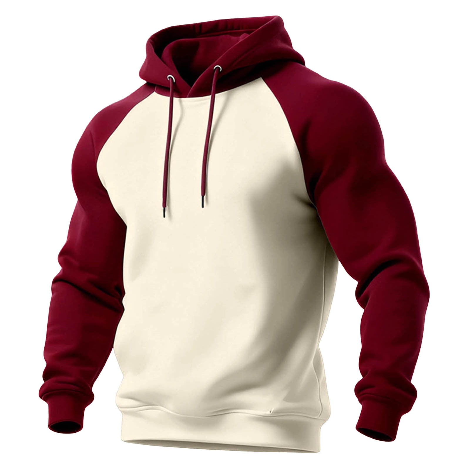 Click here for Cfhntfmh Hoodies For Men Color Block Pullover Long... prices