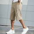 Mens Cotton Four Seasons Fashion Simple Solid Color Elastic Waist