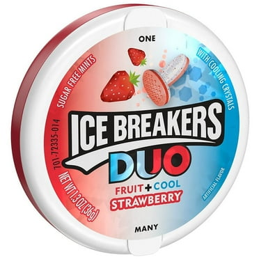 ICE BREAKERS DUO Raspberry Flavored Sugar-Free Mints, Convenient 1.3 oz ...