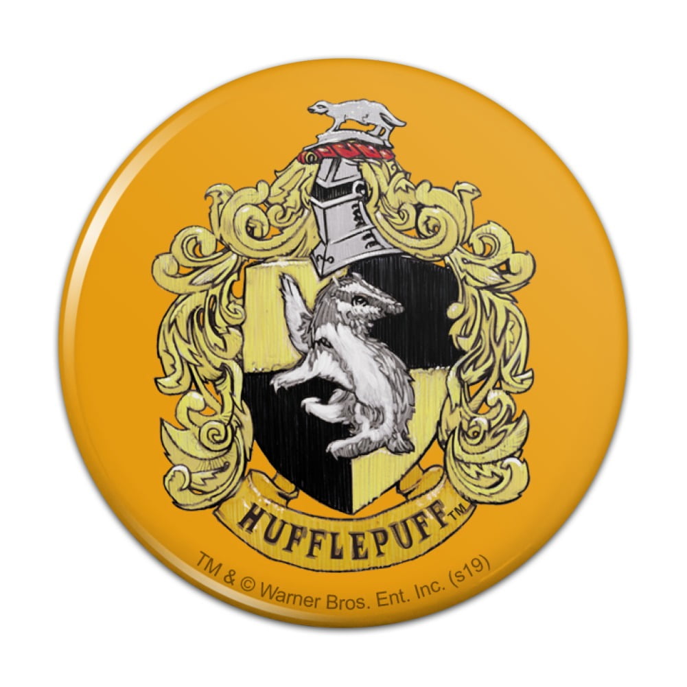 Harry Potter Hufflepuff Painted Crest Pinback Button Pin Badge ...
