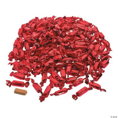 Red Foil-Wrapped Caramels, 189 Pieces, Individually Wrapped, Candy ...