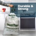 Compostable 13 Gallon Tall Kitchen Trash Bags with Drawstring, Eco ...