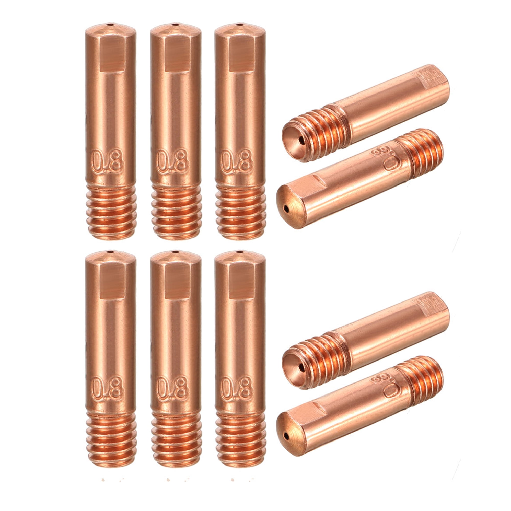 MIG Tip 0 8mm Welding Contact Tips For 15AK MIG Welding Brass Pack Of MIG Tip 0 8mm Welding Contact Tips For 15AK MIG Welding Brass Pack Of