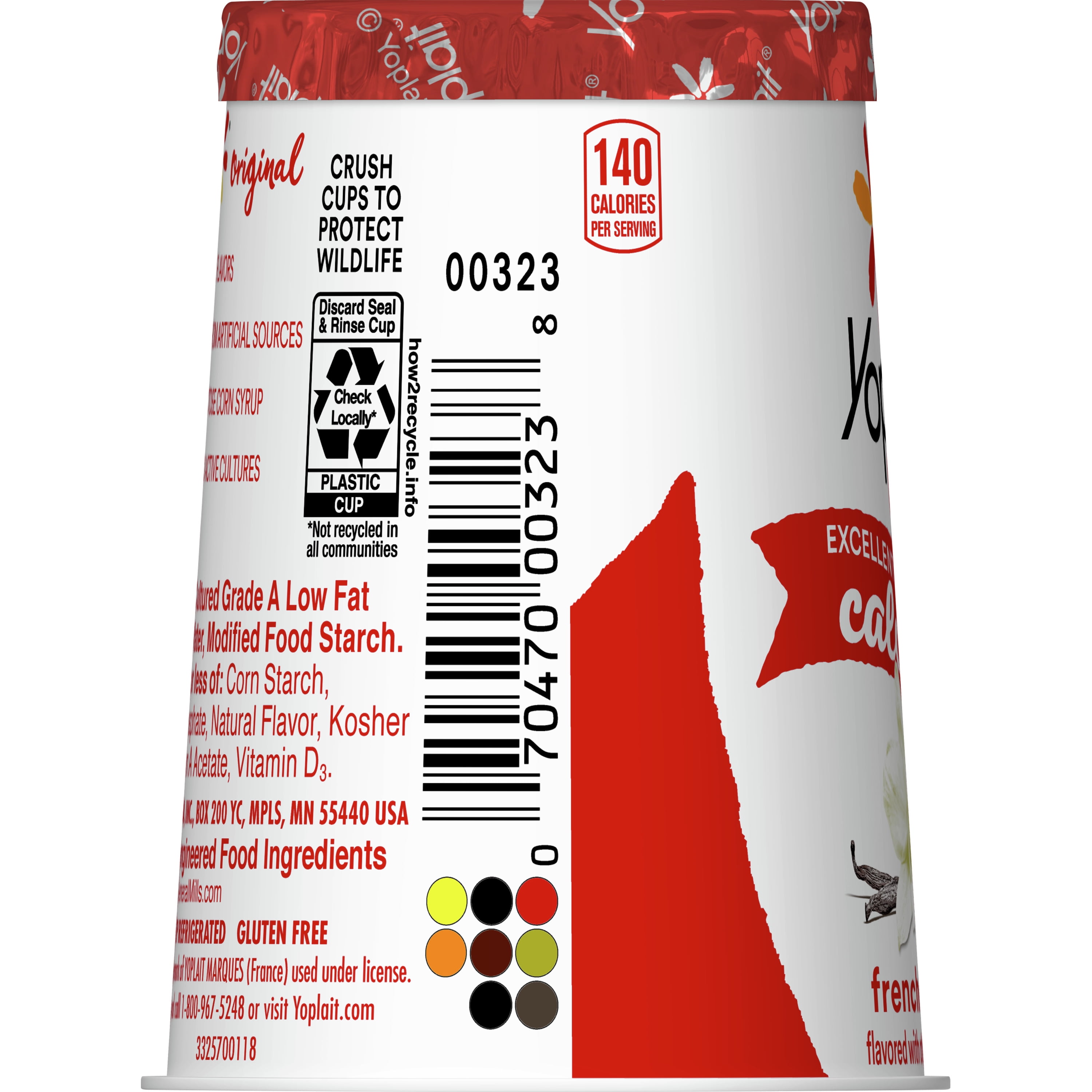 Yoplait Original French Vanilla Low Fat Yogurt, 6 OZ Yogurt Cup