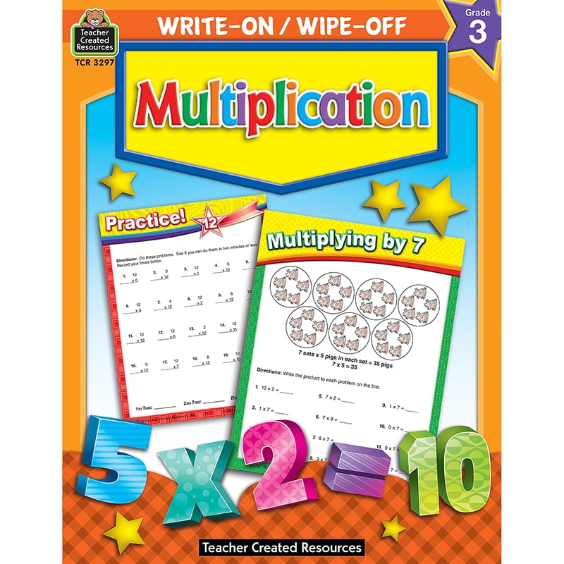 Multiplication Write-On Wipe-Off Book, Grade 3 | Bundle of 5 Each ...