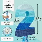 Ombre Blue Number 2 Pinata - Ideal for Boys 2nd Birthday Decorations ...