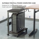 Eureka Ergonomic Height Adjustable Computer Tower Stand with Lockable ...