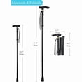 Folding Lightweight Walking Stick - Adjustable Aluminum Metal ...