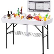 Modern Home 4' Portable Folding Party Ice Bin Table - Cold Buffet Bar ...