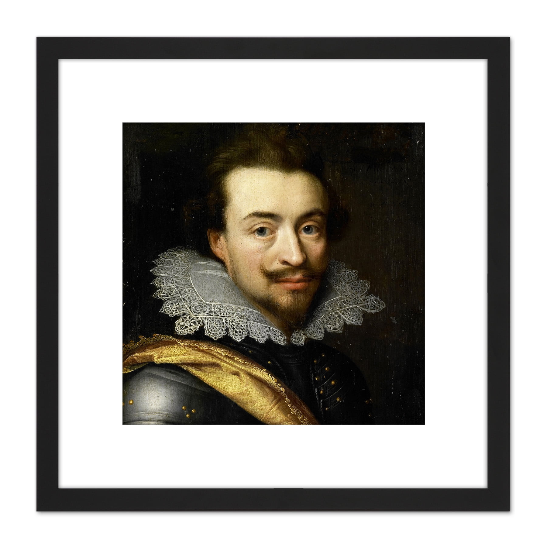 Van Ravesteyn Portrait John Younger Count Nassau 8X8 Inch Square Wooden ...