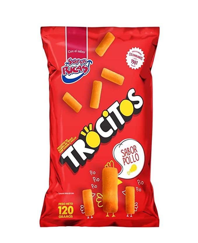 Super Ricas Flavored Potatoe Chips , Plantain Chips. Trocitos de Pollo ...