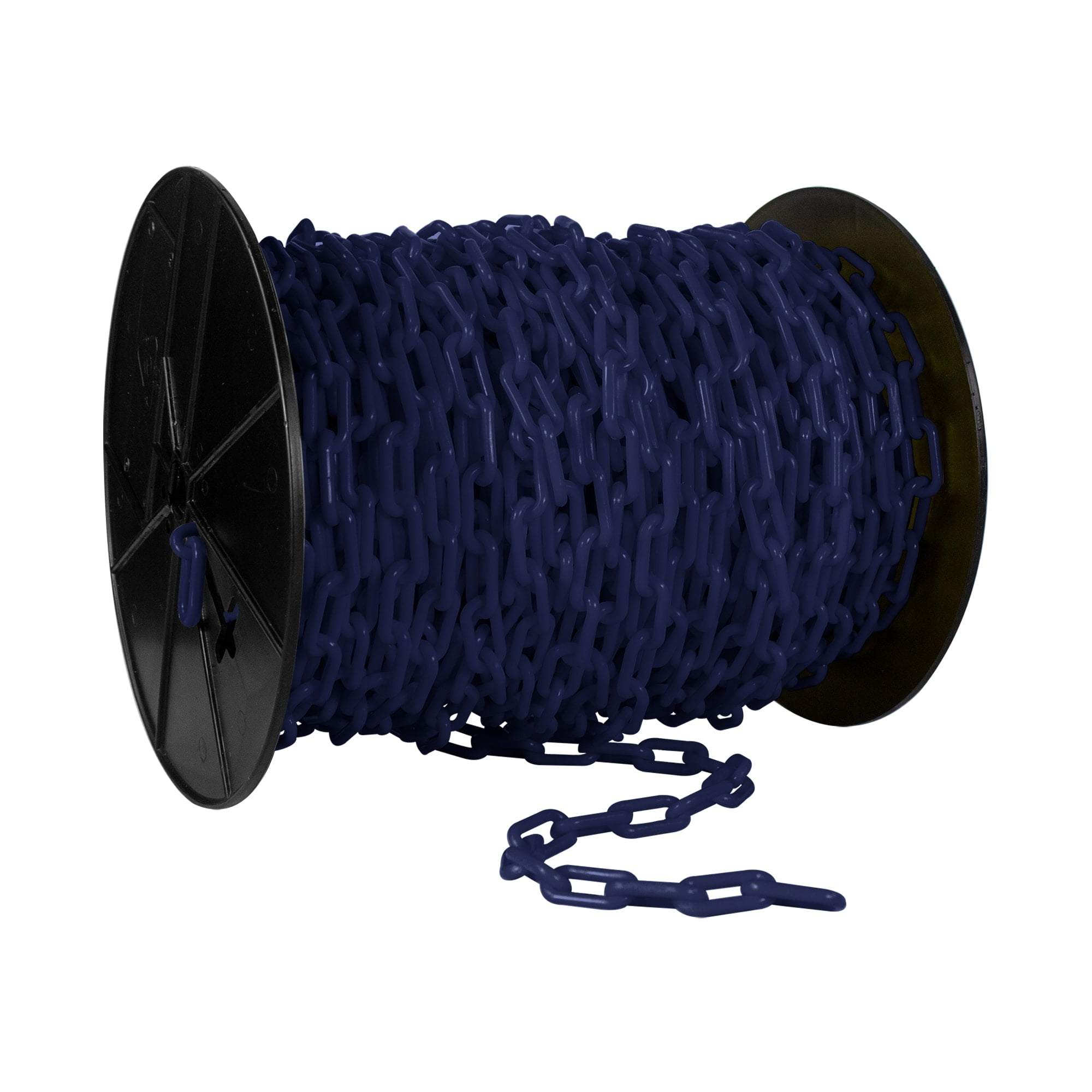 1.5 Inch x 200 Feet Cobalt Blue Plastic Safety Chain Reel - Walmart.com