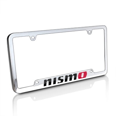 Nissan NISMO Chrome Metal License Plate Frame with Logo Screw Covers ...