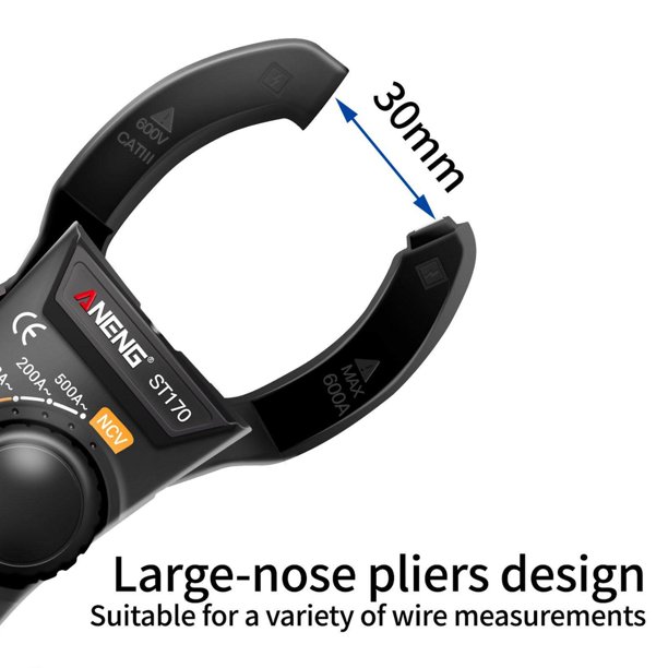 Handheld Clamp Meter Multimeter Digital Volt Current Tester LCD Diode ...