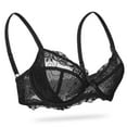 Wingslove Womens Sexy Lace Bra Plus Size Full Converage Embroidered