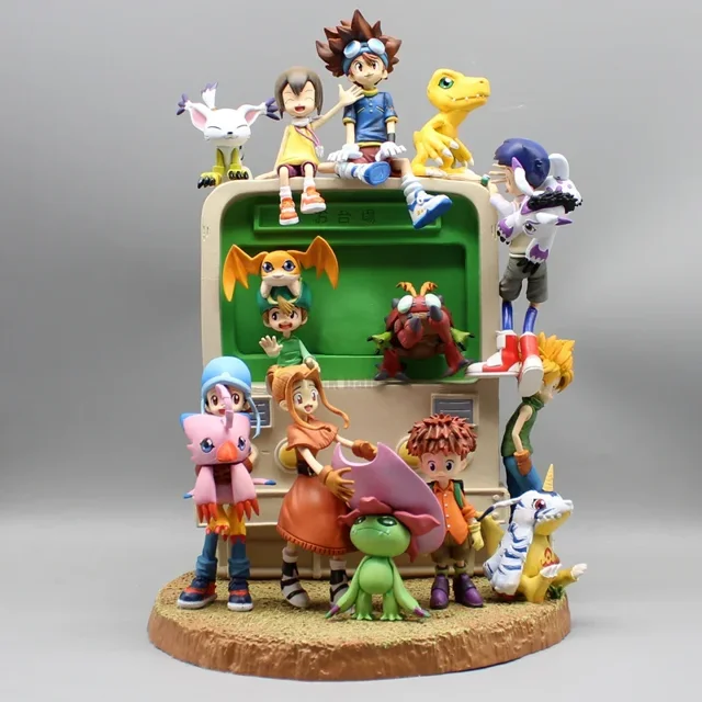 Digimon Adventure Anime Figure Family Portraits Figures 34cm Pvc Statue ...