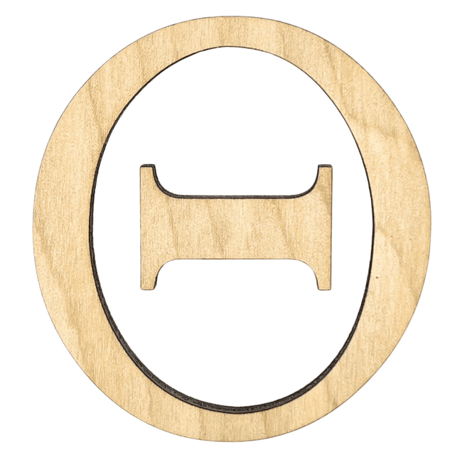 Krafty Supply 6" Tall Greek Wood Letter THETA | 1/4" Thick Birch ...