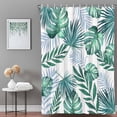 Bathroom Shower Curtain Farm Botanical Monstera Leaves Waterproof ...