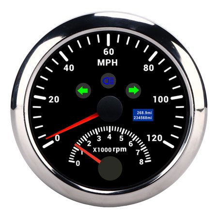 Tacho Meter Gauge, Stepping Motor 85mm GPS Speedometer For 12V/24V ...