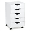 Simply Tidy's White Modular Mobile Chest- Rolling Cabinet with Drawers ...