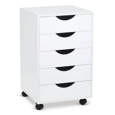Simply Tidy's White Modular Mobile Chest- Rolling Cabinet with Drawers ...