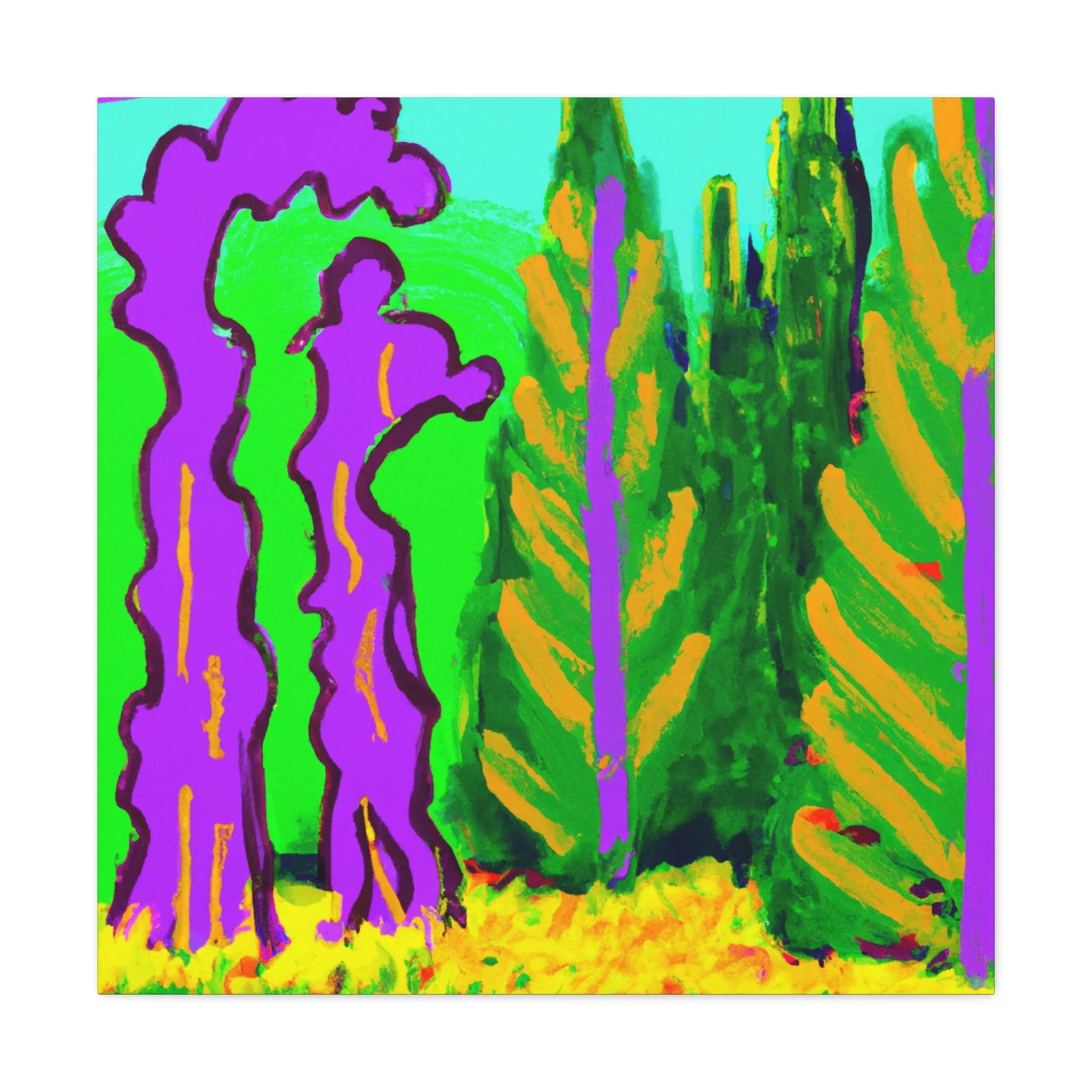 Cypress Tree Reflection - Canvas - Walmart.com