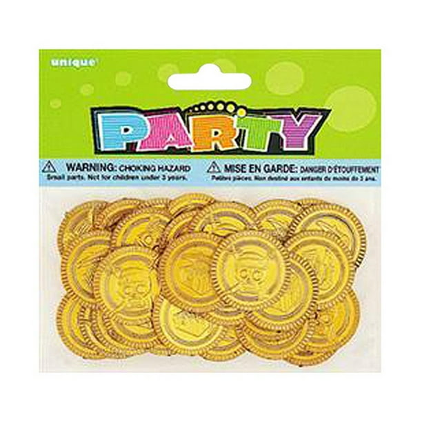 Unique Party Pirates Plastic Gold Treasure Coins - Walmart.ca