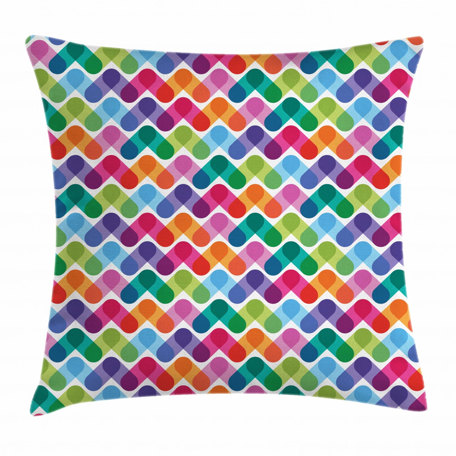 Colorful Throw Pillow Cushion Cover, Lively Mixture of Colors with ...