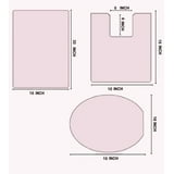 3PC Luxury Gold Bathroom Rugs Set, Bath Mat, Toilet Cover, Contour Rug ...