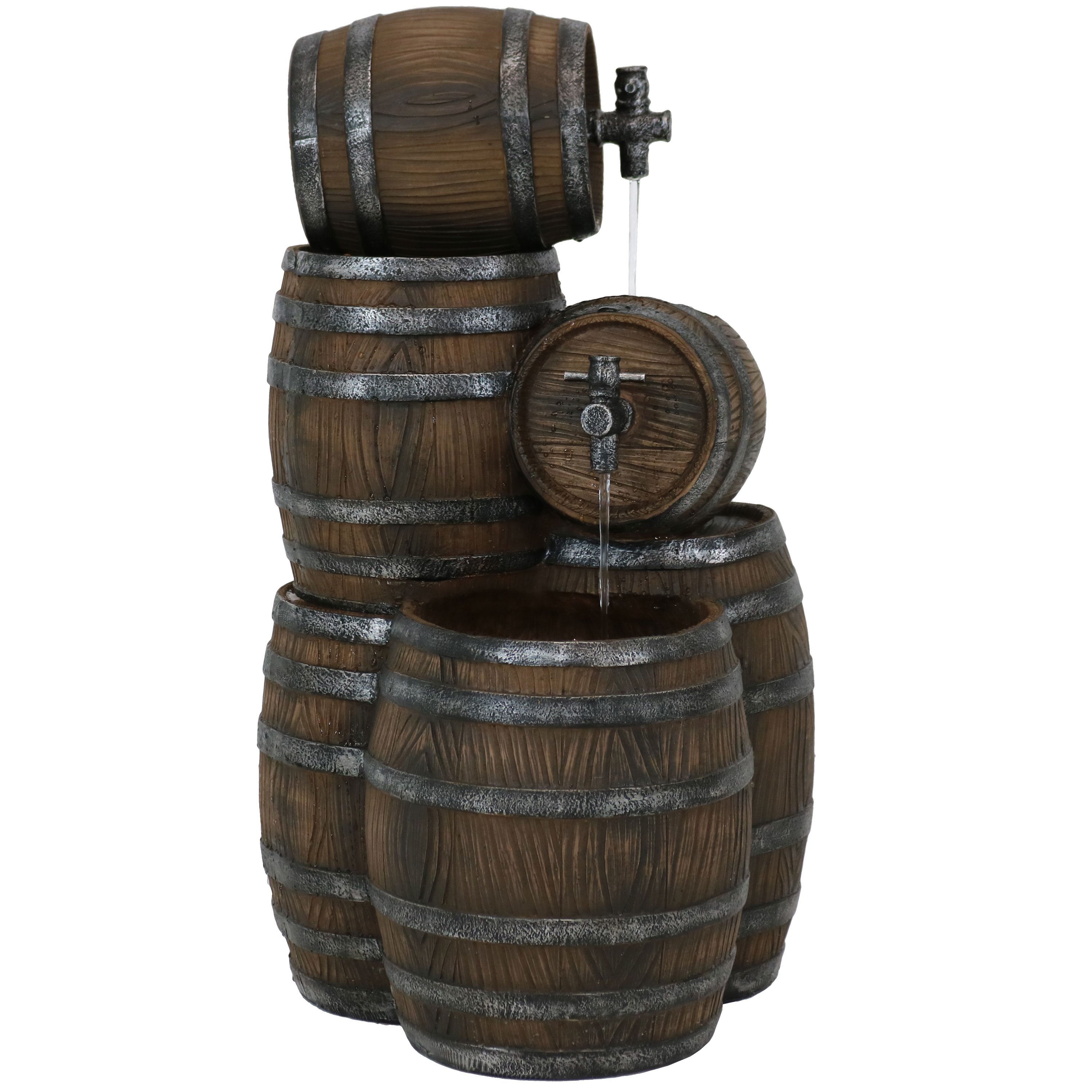 Barrel Garden Fountains