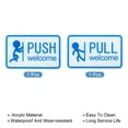 Uxcell Push Pull Welcome Door Sign Acrylic Adhesive Gate Sticker Wall ...