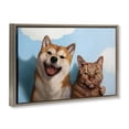 Stupell Industries Adopted Brother Dog & Cat Brown Framed Floater ...