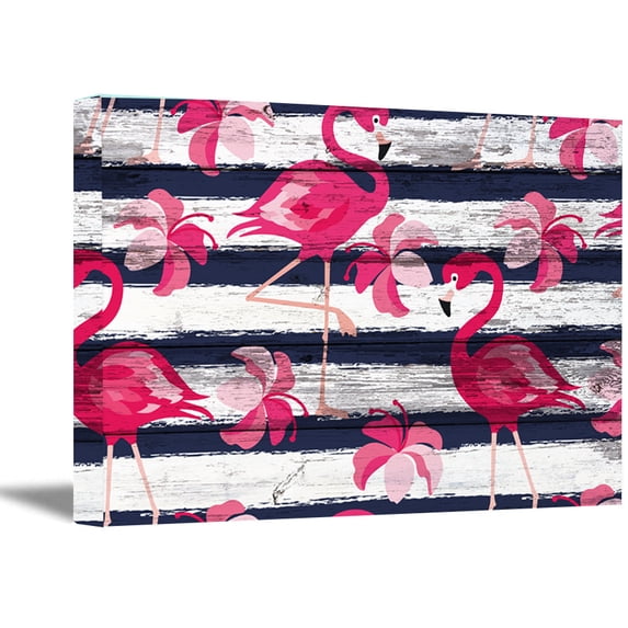 Awkward Styles Flamingo Love Canvas Art Cute Flamingo Decor for Nursery ...