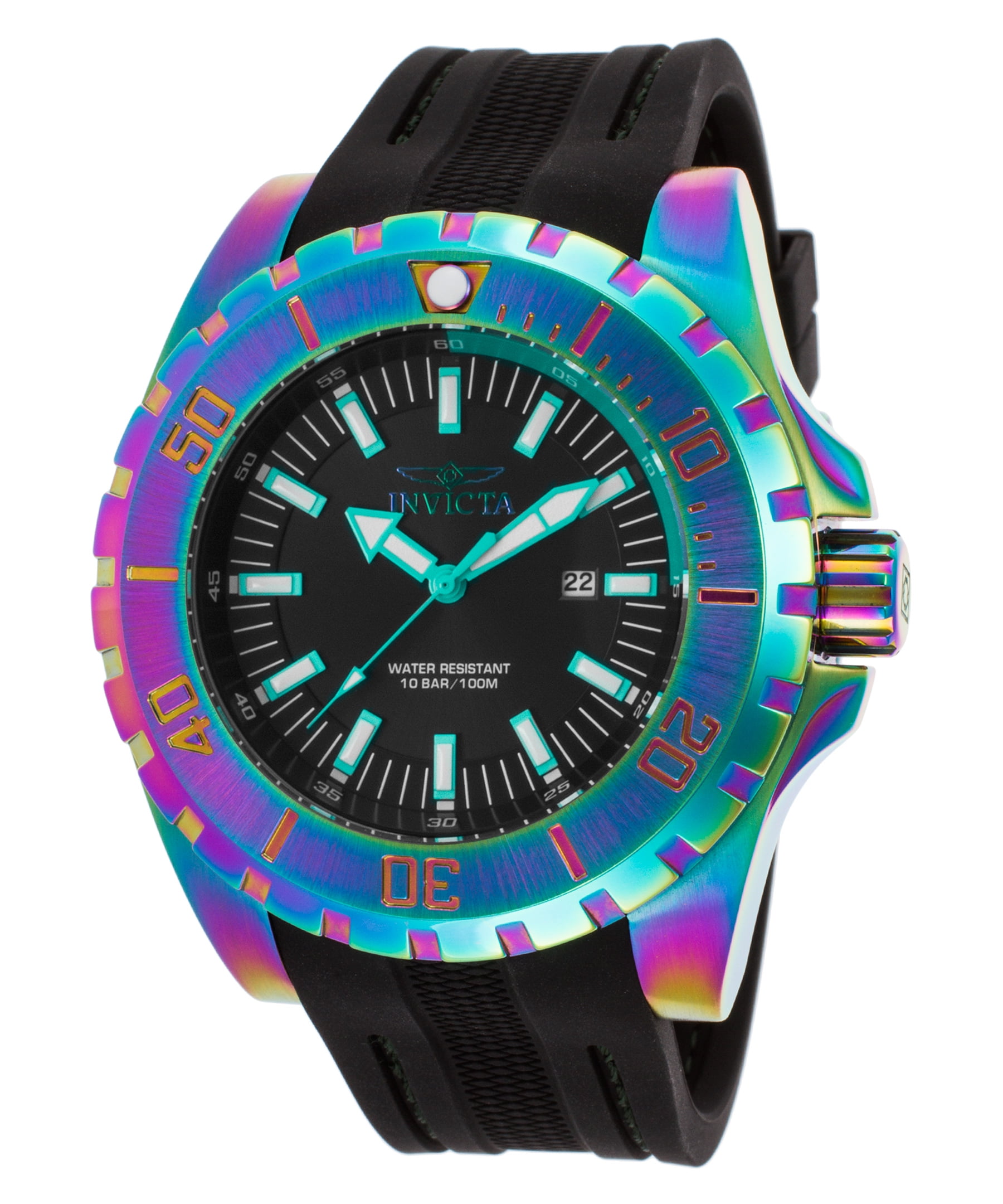 Invicta - Invicta Men's 23742 Pro Diver Black Polyurethane And Dial ...