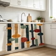 Abstract Boho Cabinet Curtain 28"W x 51"L, Vintage Multicolored ...