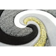Planet Rugs Premium 3D Thick Abstract Indoor Area Rug 327 Yellow Grey 2 ...