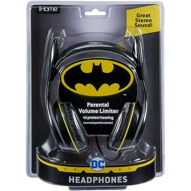 Batman Kids Headphones, Adjustable Headband, 3.5mm Jack, Volume Control ...
