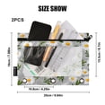 2 Pieces Pencil Bag Binder Pouches 3-Ring Page Turning Folder Pencil ...