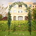 1. GO Steel Garden Arch, 7'2'' High x 4'5'' Wide, Garden Arbor for ...