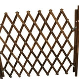 Wooden Expandable Accordion Dog Gate, Retractable Safety Barrier for ...