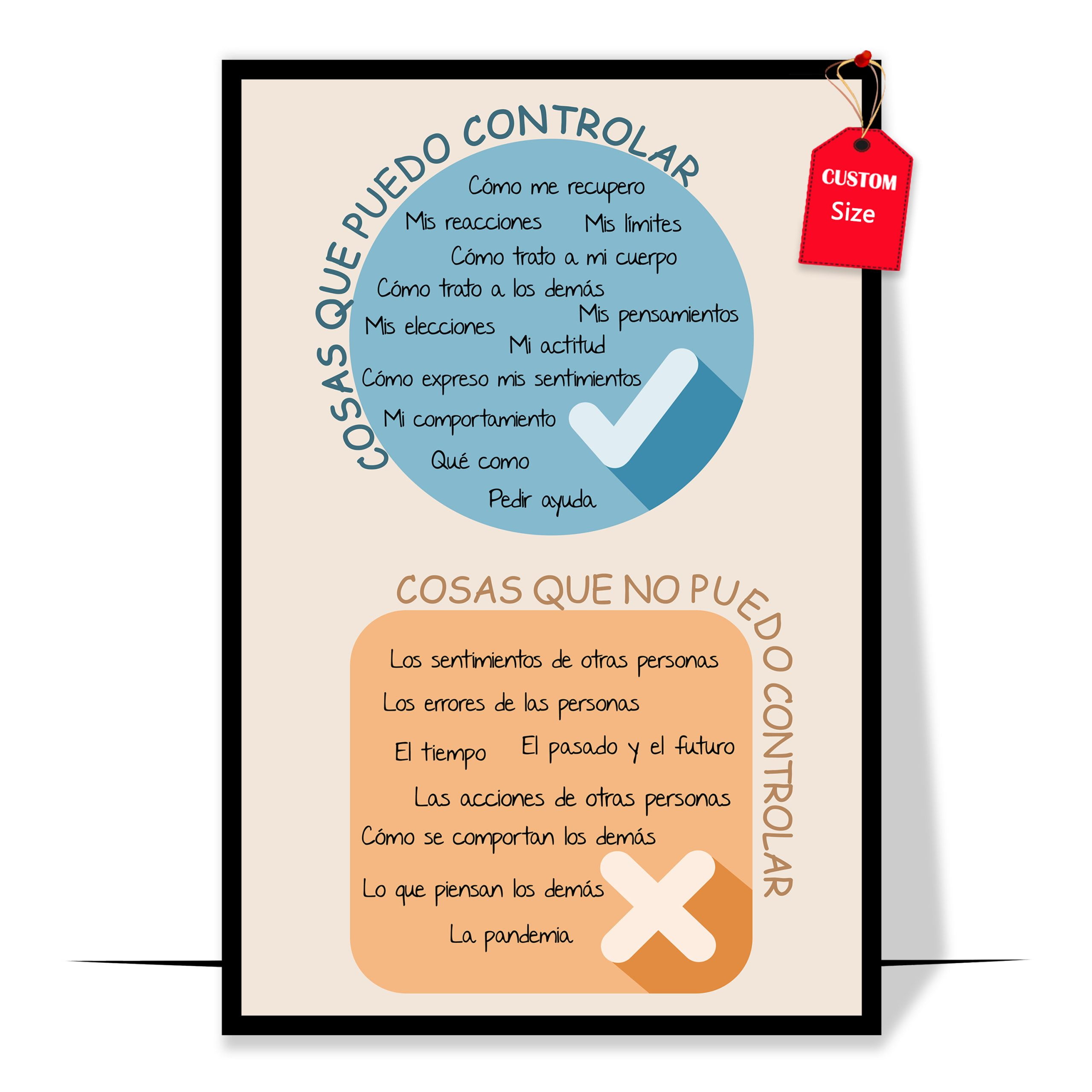 LOLUIS Spanish Circle of Control Poster, Spanish School Counselor ...