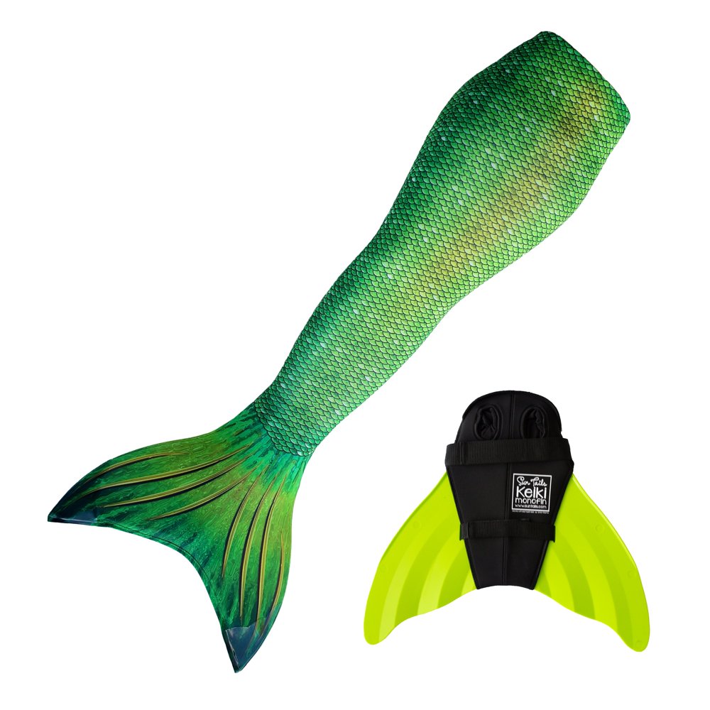Sun Tail Mermaid Swim Set; Lime Rickey Mermaid Tail + Lime Green ...