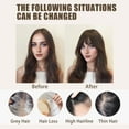 viviaBella Clip in Bangs Real Human Hair with high cranial top for ...