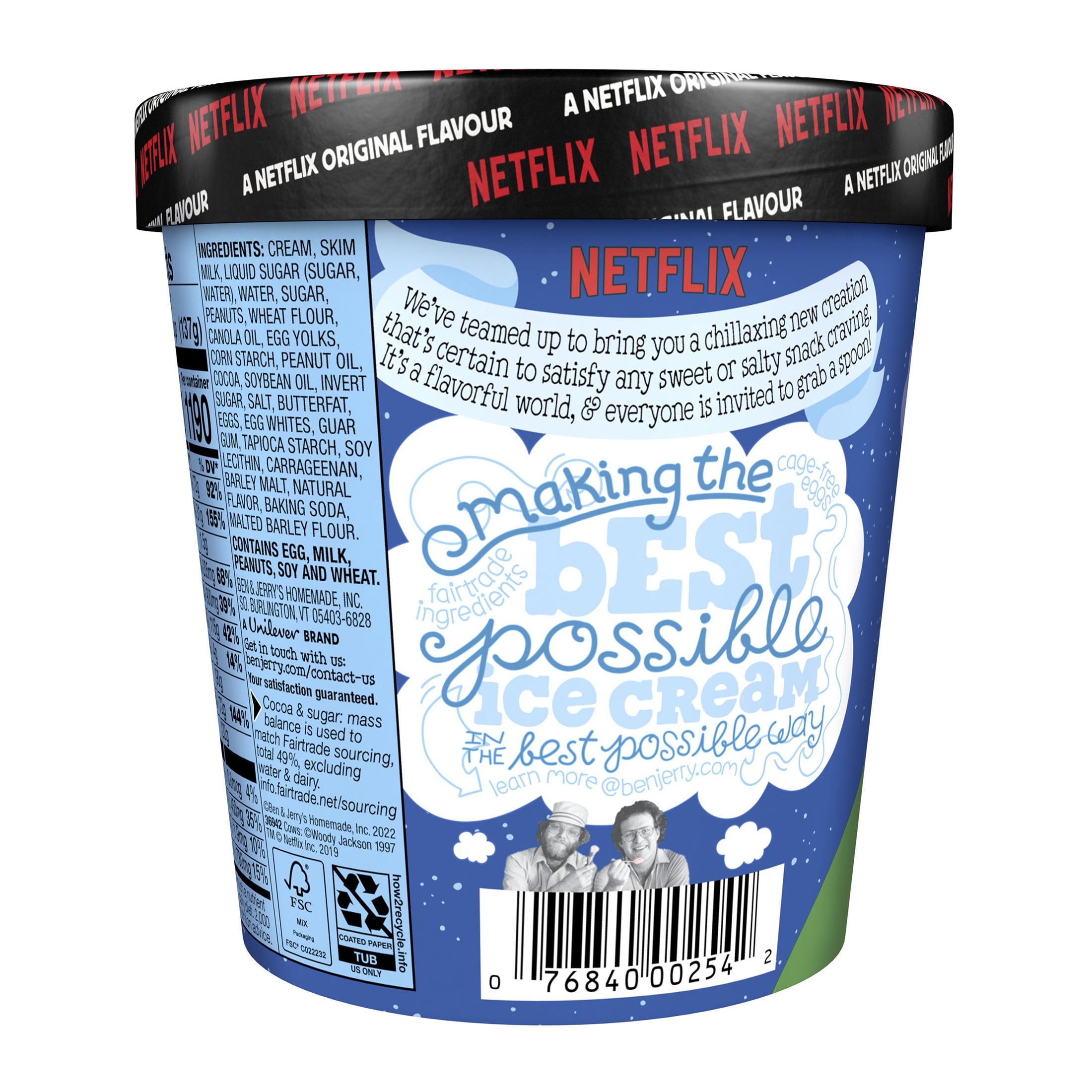 Buy Ben & Jerry's Peanut Butter Ice Cream Netflix & Chillled 16 oz ...