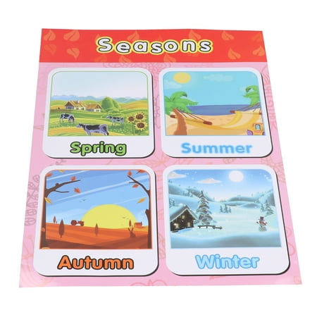 Kids Seasons Wall Chart, Season Educational Chart PET Film Bright Color ...