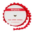 Simplicity Trim, Red 3/8 inch Baby Pom Pom Trim Great for Apparel, Home ...
