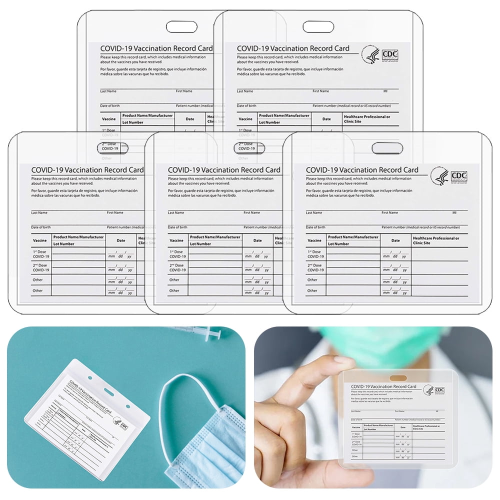 Duety Vaccination Card Cover Licence Protector Badge Plastic Pocket ...