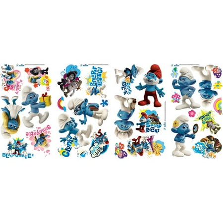 Smurfs 2 Peel-and-Stick Wall Decals - Walmart.com