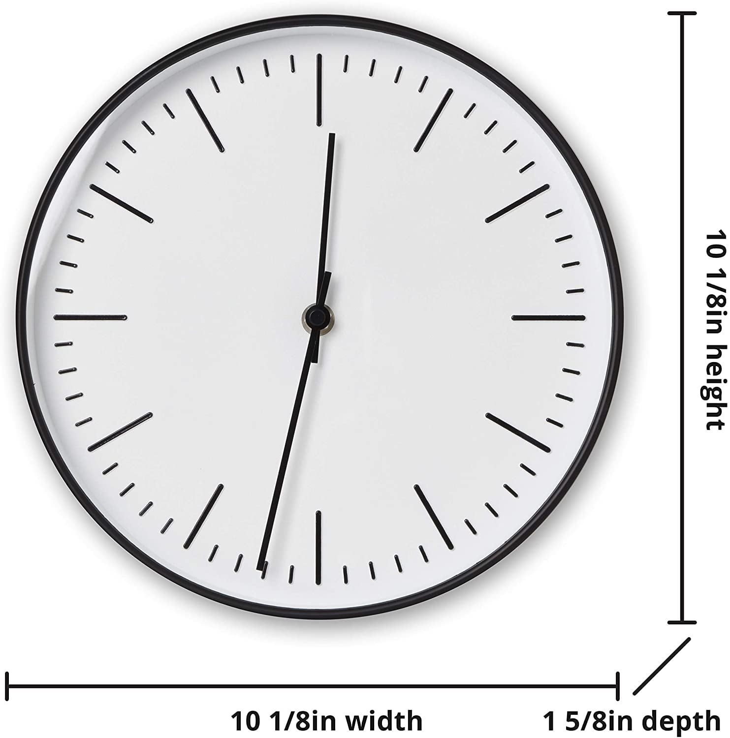 RCA RCWC10BW Wall Clock, 10" Round - Black. Decorative Wall Clock ...