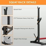Adjustable Squat & Barbell Rack Stand, Bench Press for Home Gym ...
